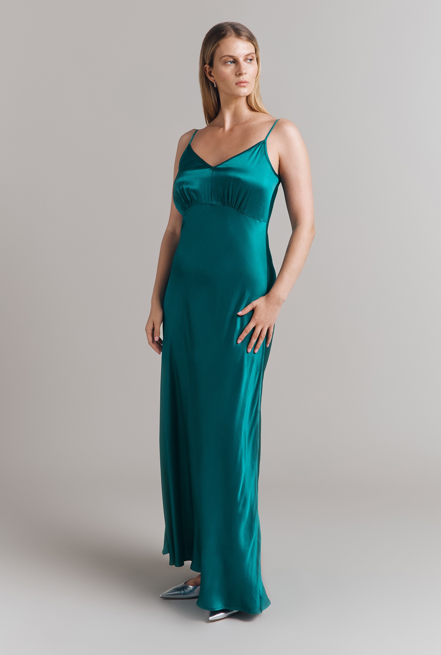 Winnie Satin Maxi Dress | Ghost London