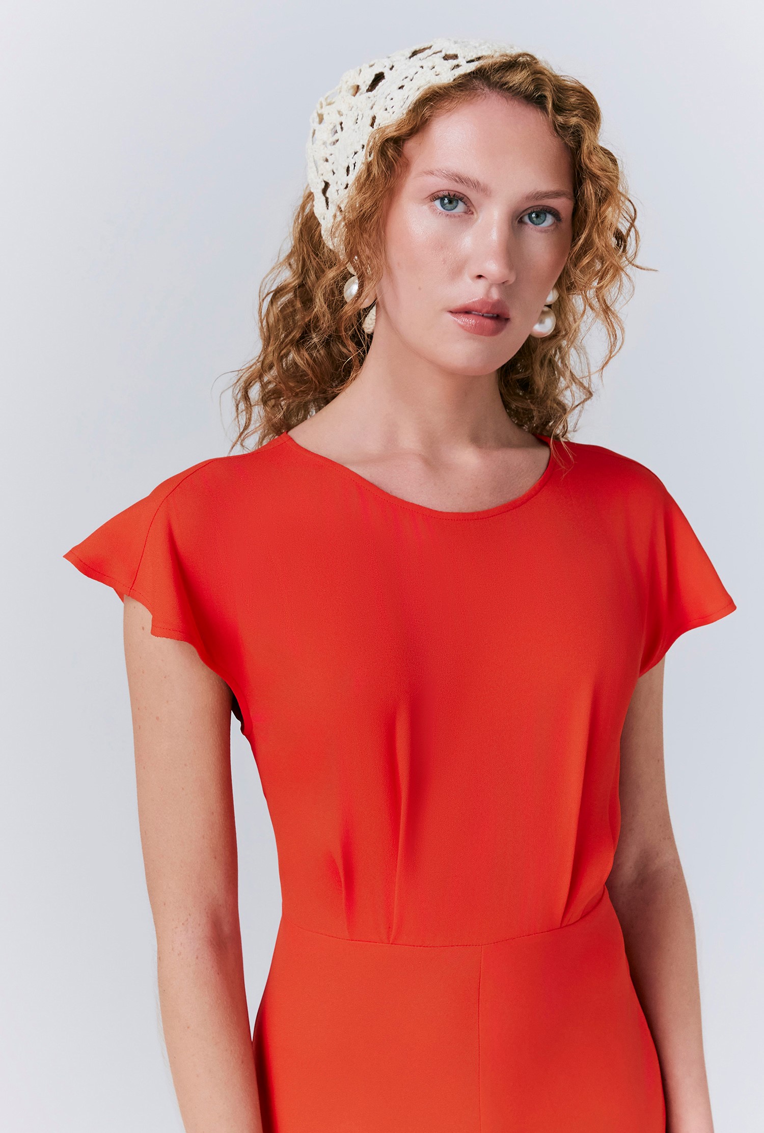 Alora Red A-Line Midi Dress | Ghost London