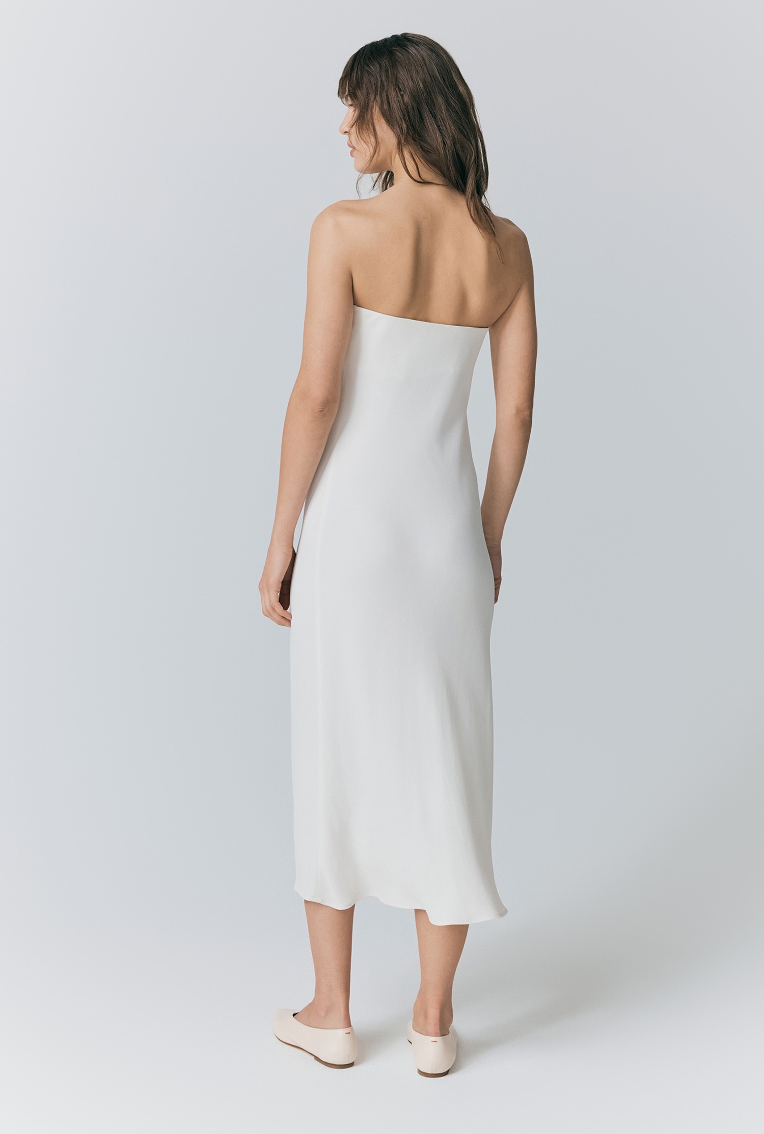 Juliette Ivory White Strapless Dress | Ghost London