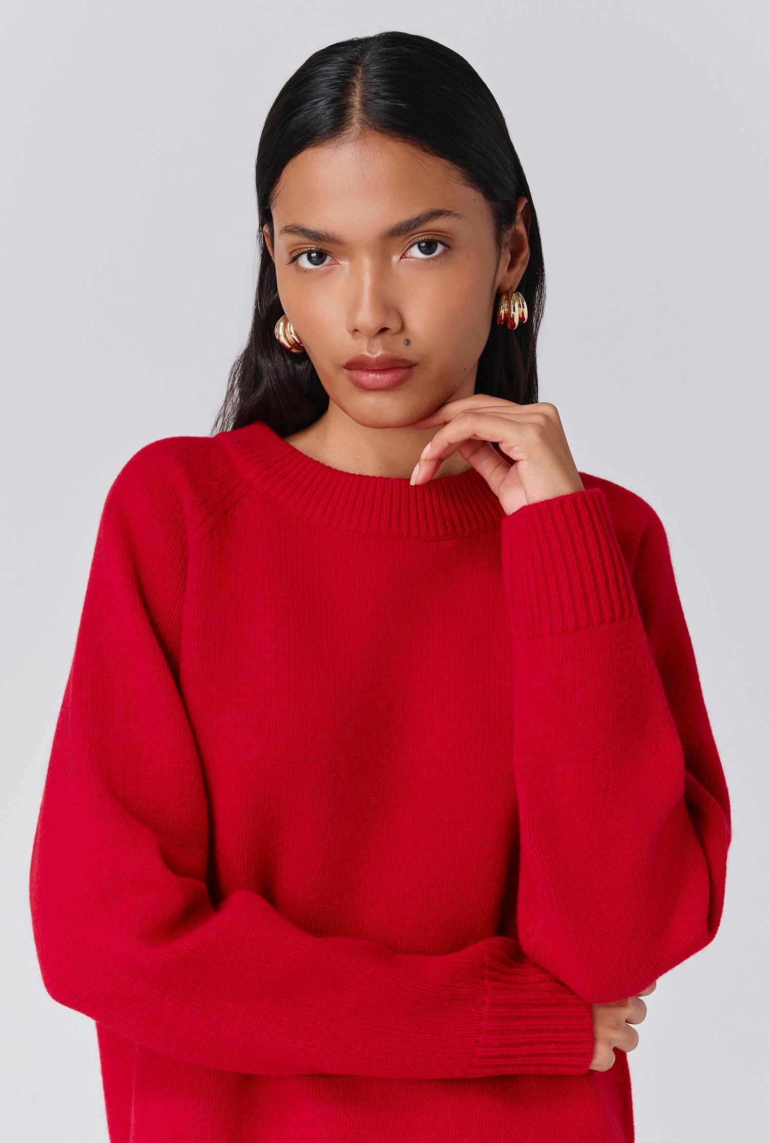 Arleen Longline Oversized Jumper | Ghost London