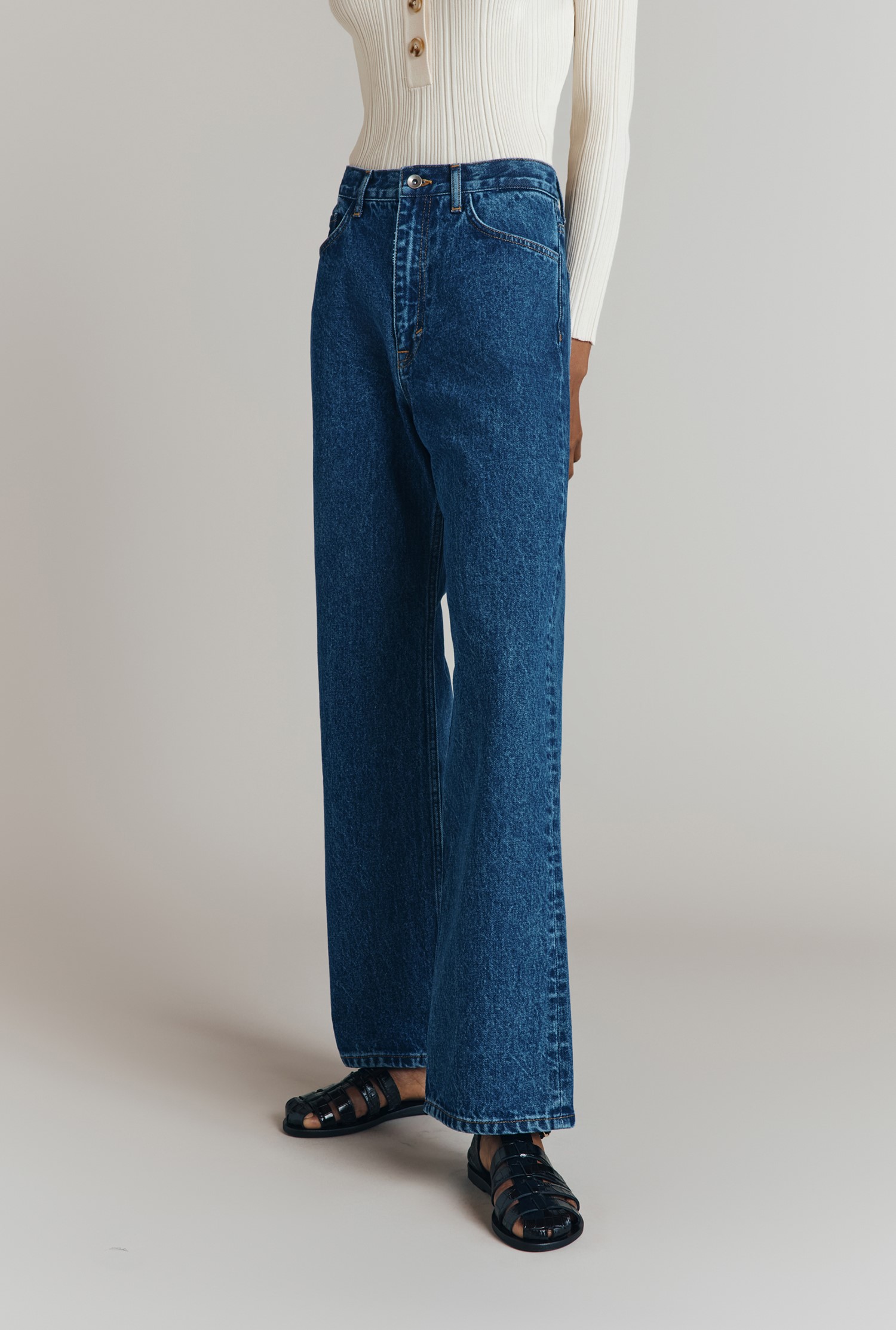 Amerie Mid-Wash Denim Straight Leg Jean | Ghost London